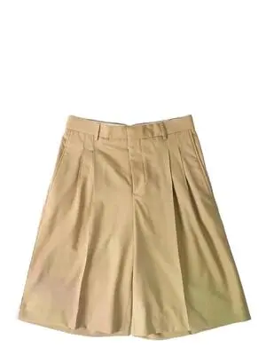 AMI Wide Leg Pleated Shorts