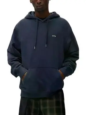ARTE ANTWERP Logo-embroidered Hoodie - Blue