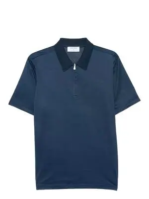 GRAN SASSO Half-zip Polo Shirt - Blue