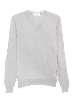 GRAN SASSO V-Neck Long Sleeve Sweater Grey