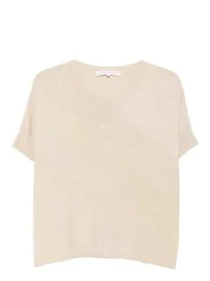 ABSOLUT CASHMERE V-neck Top - Neutrals