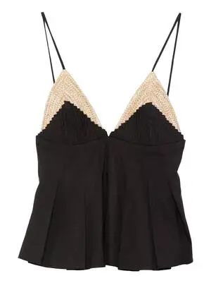 ROSANNA OCAMPO V-neck Blouse - Black