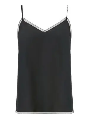 Fabiana Filippi V-neck Trim Top - Black