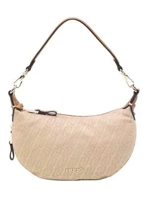 Liu Jo Monogram-print Zip Shoulder Bag - Neutrals