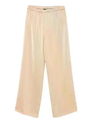Marina Rinaldi Elasticated-waist Wide Leg Trousers - Neutrals