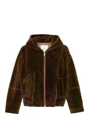 Nanushka Hooded Zip-up Jacket - Brown