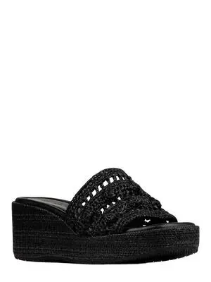 DONALD PLINER Jakki Platform Wedge Sandal - Black