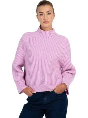 KETTLEWELL Maeve Rib Knit Sweater - Lilac Pink