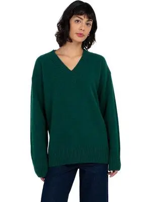 KETTLEWELL Anya V-neck Merino Wool Sweater - Pine