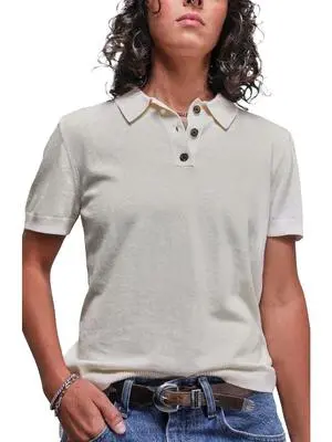 WILDFANG Relaxed-fit Sweater Polo - Oat