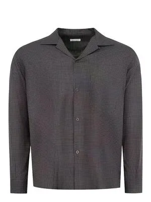 KAPTAIN SUNSHINE Summer Plaid Open-collar Shirt - Grey