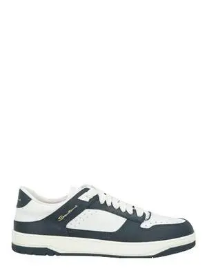 Santoni Two-tone Leather Low-top Sneakers - Midnight Blue