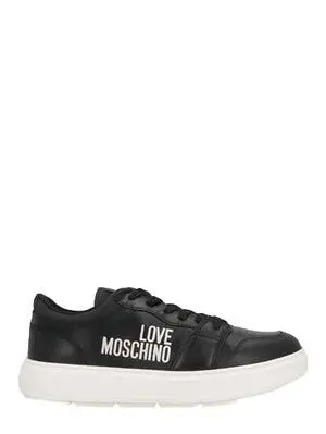 Moschino Leather Low-top Sneakers - Black