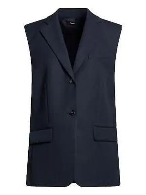 Theory Single-breasted Sleeveless Blazer - Navy