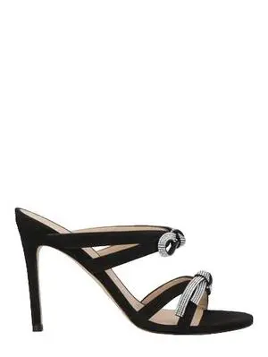 STUART WEITZMAN Suede Sandals With Appliqués - Black