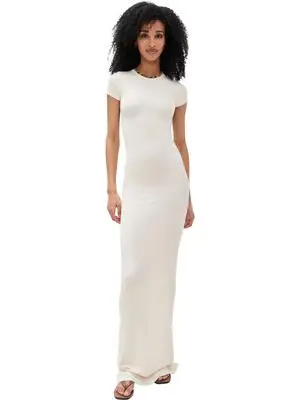 Eterne Cap-sleeve Maxi Dress - Cream