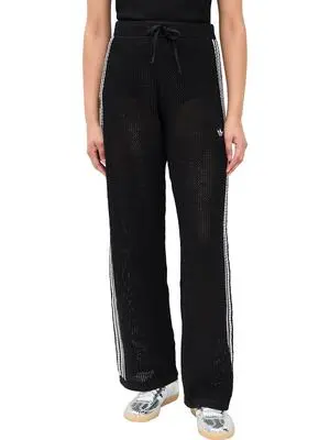 Adidas Crochet Track Pants - Black