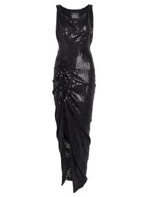 VIVIENNE WESTWOOD Liz Side Panther Sequin-embellished Midi Dress - Black