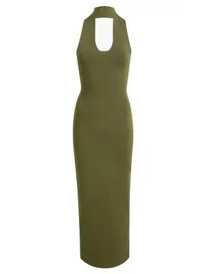 Khaite Mahi Dress Olive