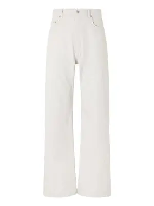 Rick Owens Geth Straight-Leg Jeans Neutrals