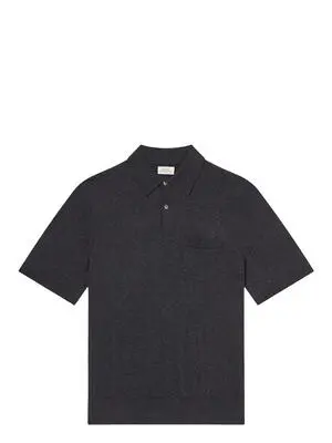 Hartford Cotton And Cashmere-blend Polo Shirt - Gray
