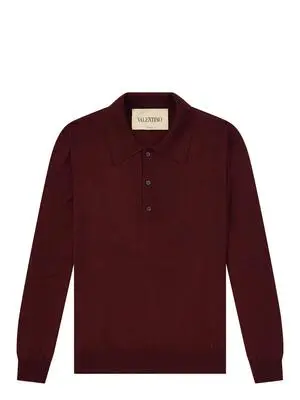 Valentino Garavani Virgin Wool Polo Shirt - Red