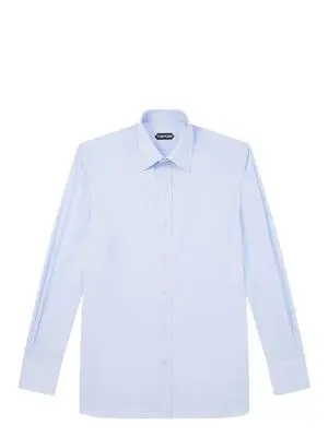 TOM FORD Cotton-poplin Shirt - Blue