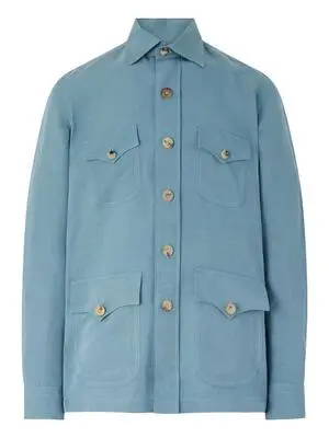 Rubinacci Safari Overshirt Blue