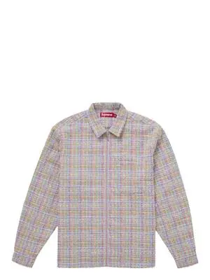 Supreme Boucle Zip Up Shirt - Multicolor