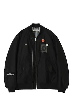 Undercover Blouson Zippered Pockets Coat - Black