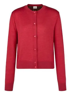TOD'S Silk Blend Cardigan - Red