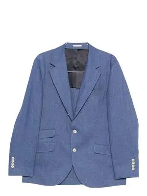 Brunello Cucinelli Linen Single-breasted Suit - Blue