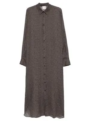 ALYSI Chemisier Long Dress - Grey
