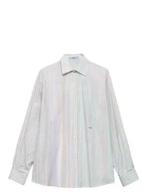 Prada Striped Poplin Shirt - Neutrals