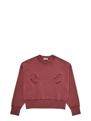JEAN PAUL GAULTIER Fleece Sweatshirt With Embroidered Details - Red