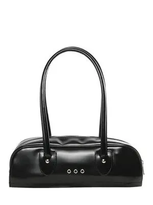 Comme Des Garçons Zipped Leather Bag - Black