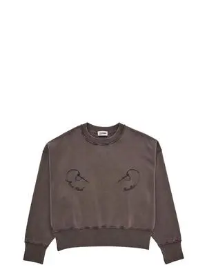 JEAN PAUL GAULTIER Fleece Sweatshirt With Embroidered Details - Grey
