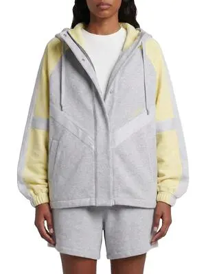 Attico Mélange & Yellow Fleece Hoodie - Grey