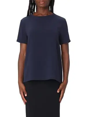 Max Mara S Max Mara Crêpe Top Blue