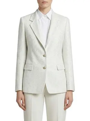 Tagliatore Sequined Single Breasted Jacket - Blue