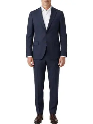 LARDINI Single-breasted Virgin Wool Suit - Blue