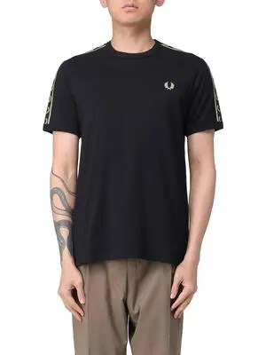 Fred Perry Cotton T-shirt With Logo Black