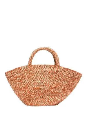 IBELIV Ela Raffia Tote Bag Red