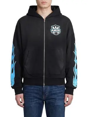 Amiri Flame Graphic Hoodie - Black