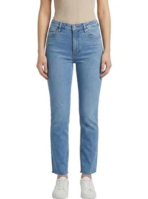 FRAME Cropped Fit Denim Jeans - Blue