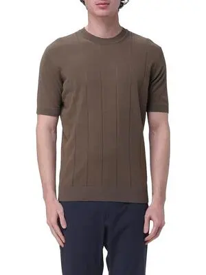 KANGRA Navy Textured Knit Top - Coffee