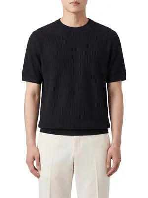 KANGRA Cotton Crew Neck Pullover - Black