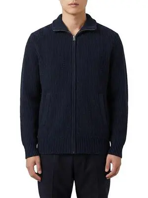 Guest In Residence Cashmere Zip Cardigan - Navy