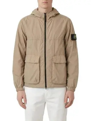 Stone Island Stone Island Zip-Up Hooded Jacket Sand