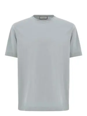 Canali Brianza Lisle Cotton T-shirt With Double Collar - Green